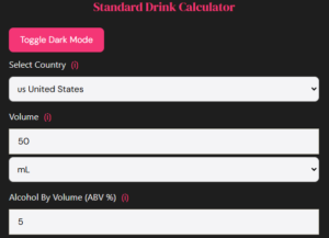 Free Standard Drink Calculator 2025